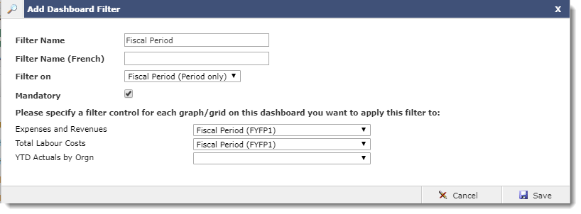 Adding Dashboard Filters