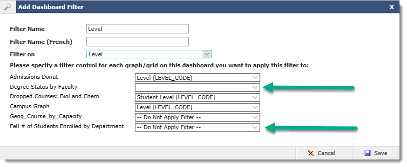 Adding Dashboard Filters