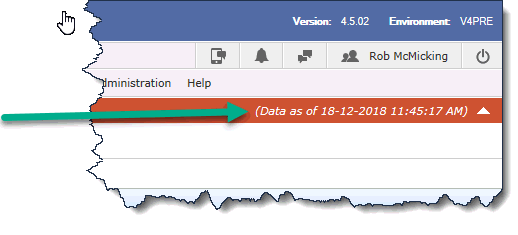 View Data Refresh Status