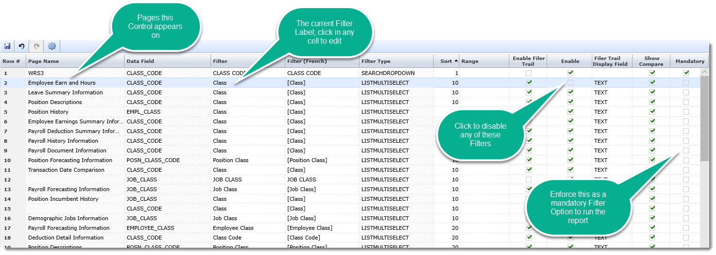 View and Edit Filter Controls